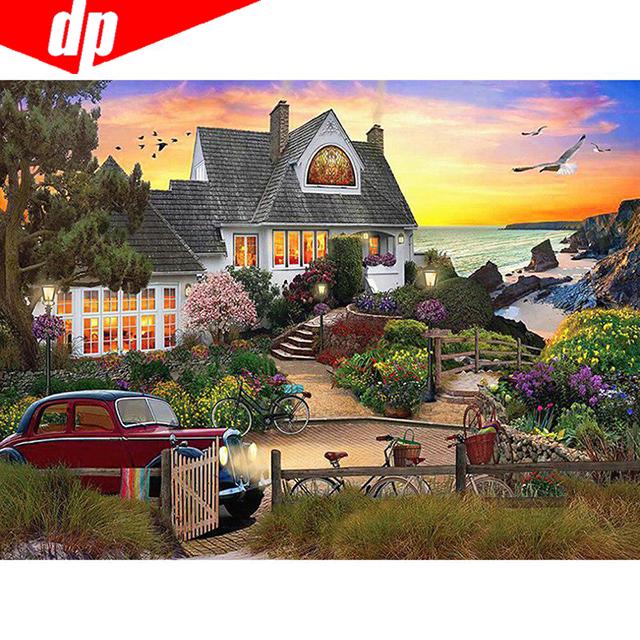 Buy 5D DIY Diamond Painting Spring Scenic Full Round Embroidery Sale ...