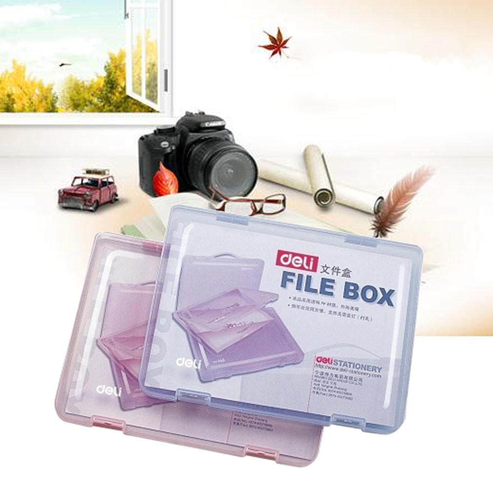 Buy Deli 5702 Transparent A4 Paper Storage Box Waterproof Large ...