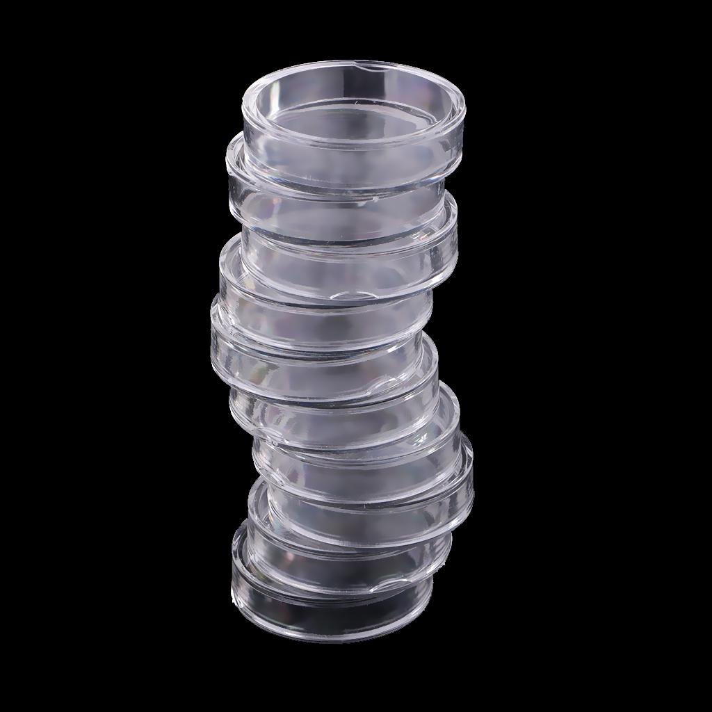 20pcs Clear Plastic Coin Capsules Container Storage Holder 70mm and ...