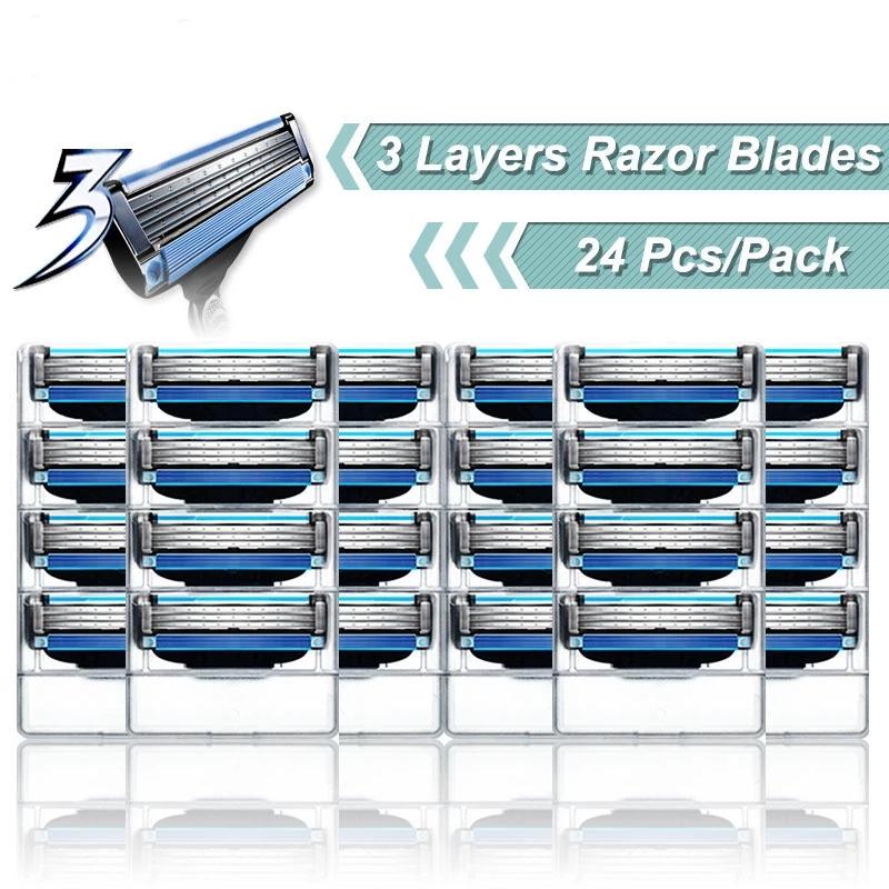 Buy New 24pcs Men Shaving Razor Cartridges Suitable with Mache3 for ...