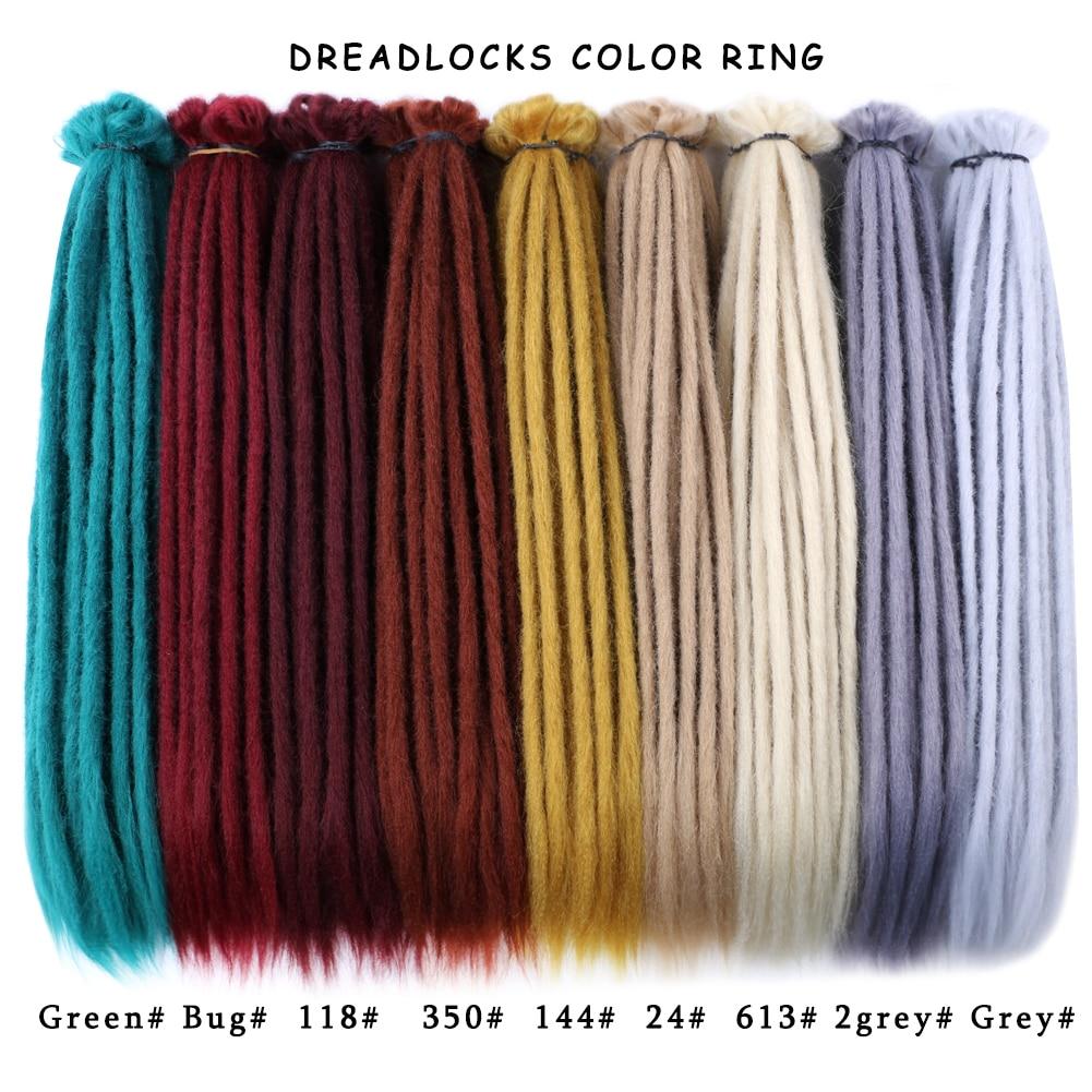 20Inch 100% El Yapımı Dreadlocks Reggae Saç Hip-Hop Tarzı Yumuşak sahte ...