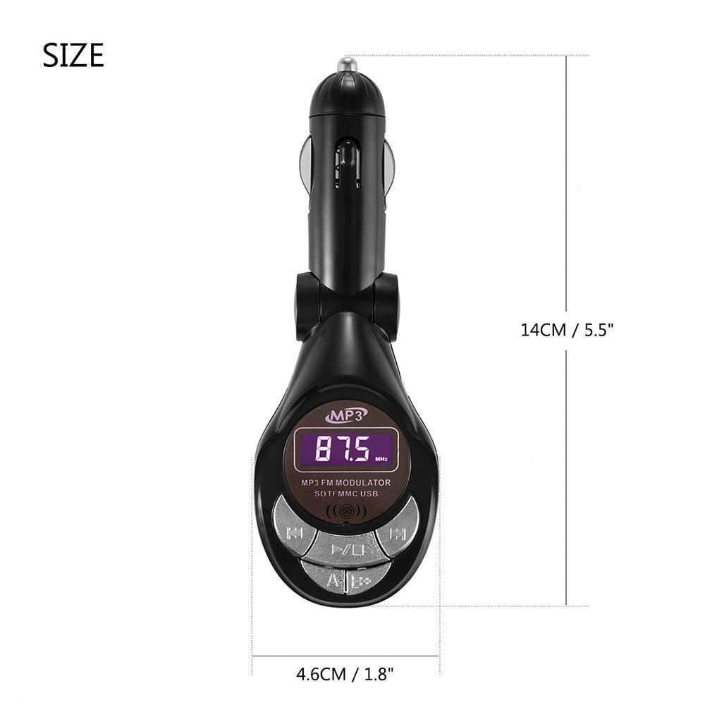 Black Car Mp3 Player Car Mp3 Player Wireless FM Transmitter Modulator ...