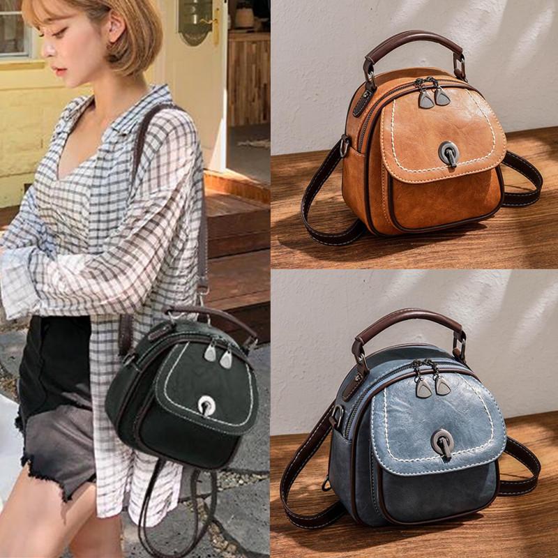 Buy Multi-Use Mini Backpack For Women PU Leather Student Daypack Small ...