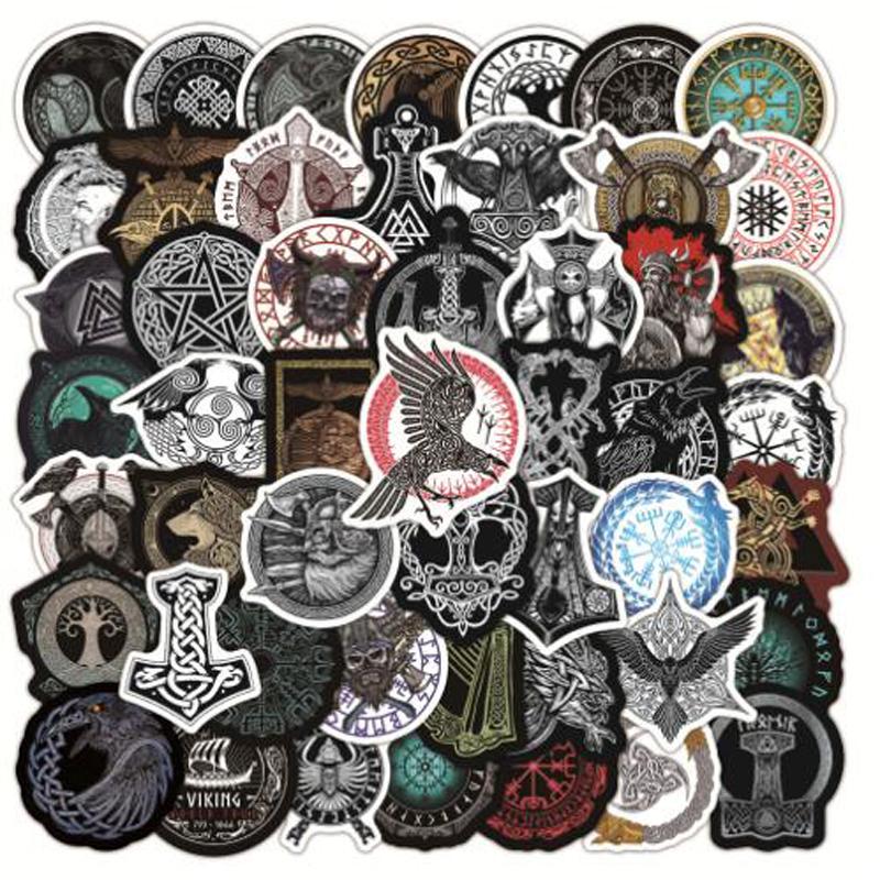 Cheap 50pcs vintage Viking Scrapbooking Stickers Decal For for Guitar ...