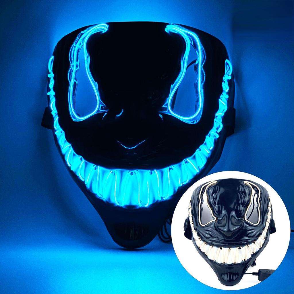 Halloween Clubbing Leuchten LED Maske Kostüm Rave Cosplay Party Purge ...