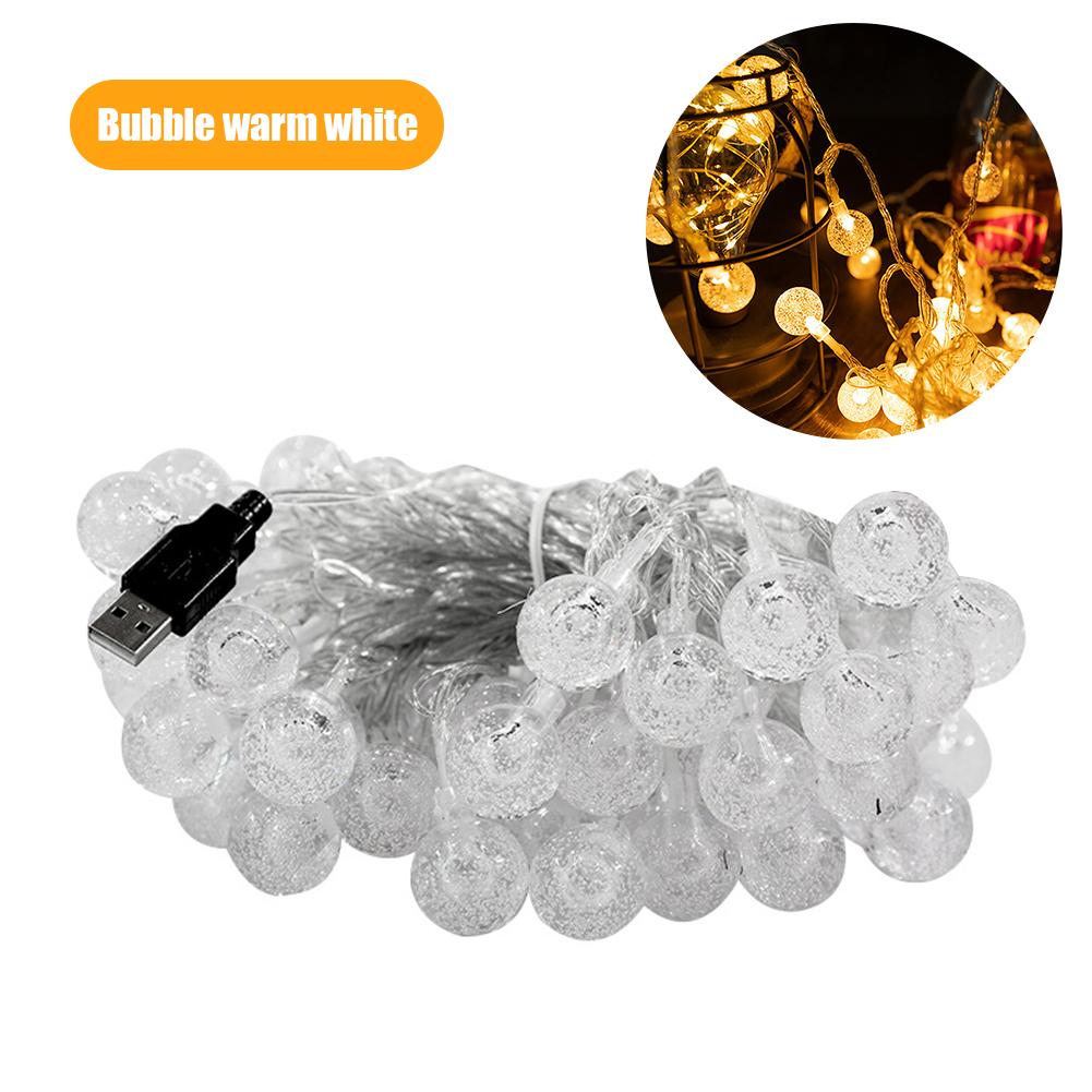 Buy 10m Camping LED Light String USB Hanging Decor Lights (Bubble Warm ...