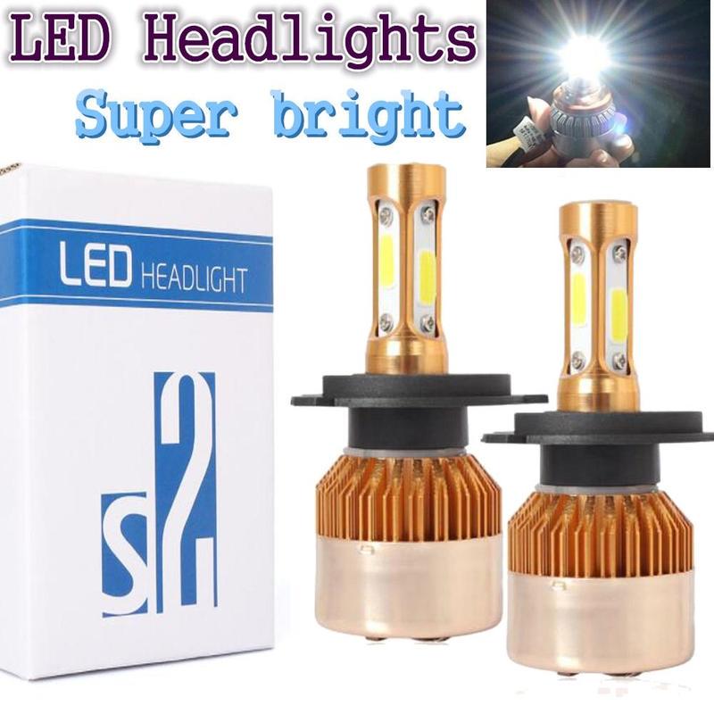 Buy S2 110W H1 COB LED 16000LM Auto Car Headlights Kit Driving Bulbs ...