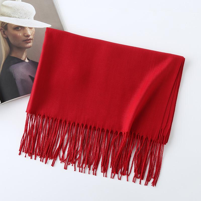 💰Köp billigt online Women Fall Winter Solid Color Imitation Cashmere ...