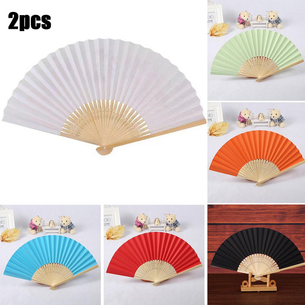 Prop Paper Fan Small Solid Color Wedding Wooden Favour uygun fiyatlı ...