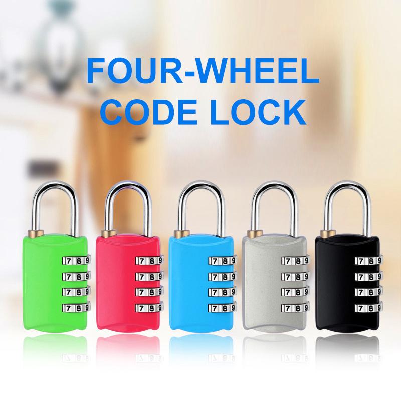 Buy Luggage Travel Lock 4 Dial Digit Password Lock Combination Suitcase ...
