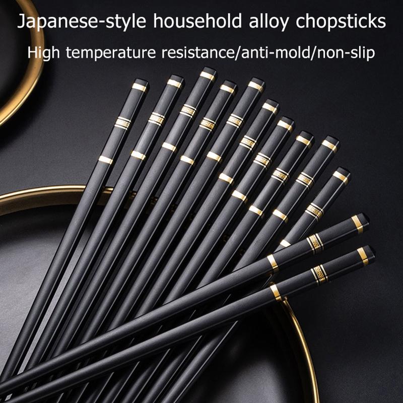 Buy Fashion Alloy Chopsticks Reusable Heat Resisting Chopsticks ...