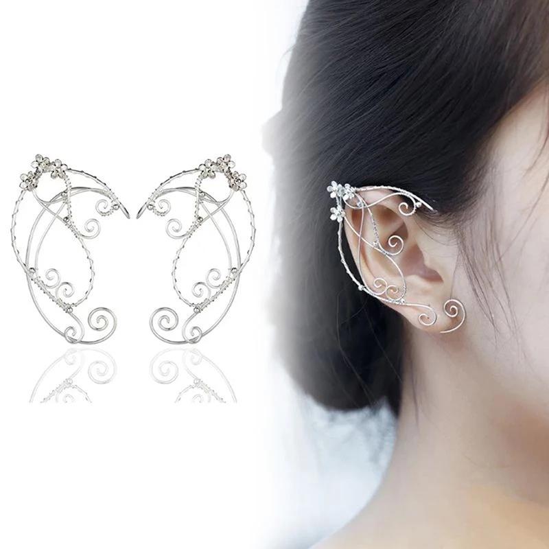Elf Ear Cuffs Clip-On Earrings Filigree Fairy Wrap Earring Elven ...