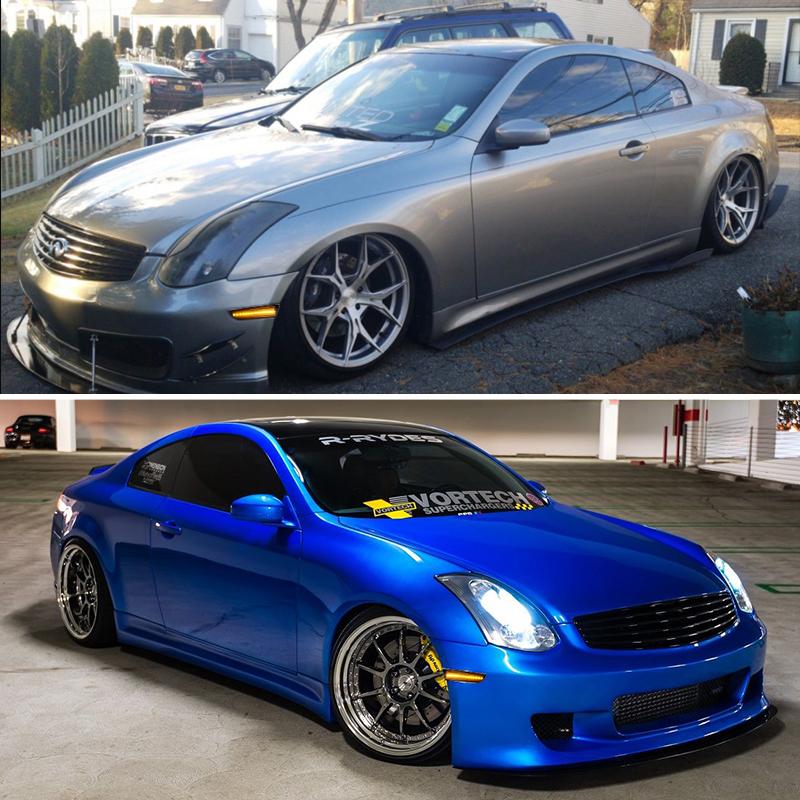 For 2003-2007 Infiniti G35 Coupe Amber LED Front Bumper Side Marker ...