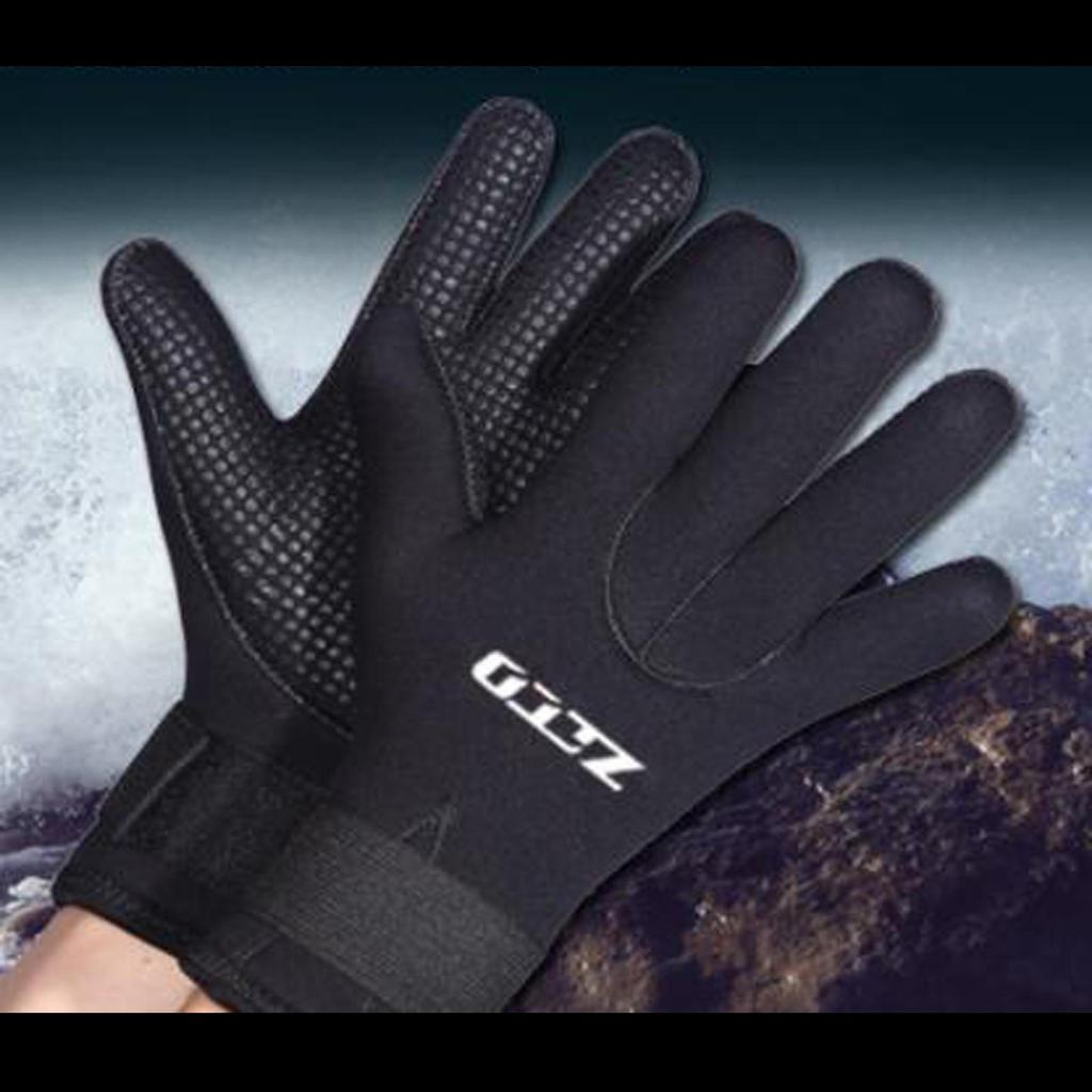 Buy 3mm Neoprene Wetsuit Gloves Cold Proof Five Finger Warm Wear Resistant Scuba Diving for at ...
