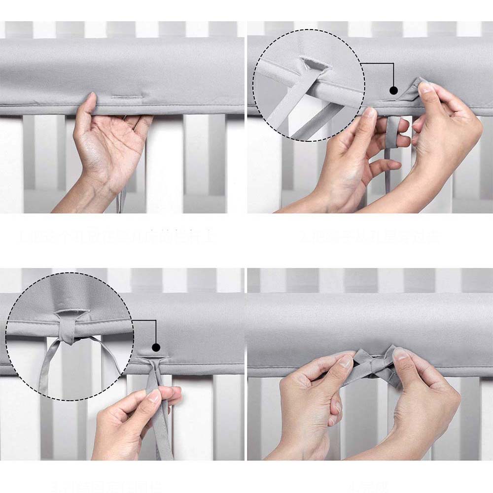 Buy Baby Safety Bed Fence Guardrail Baby Teething Guard Wrap Cradle ...