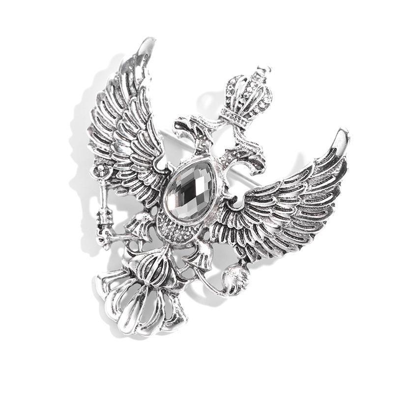 Buy Russia Double-headed Eagle Gold/Silver Brooch Badge European Eagle ...