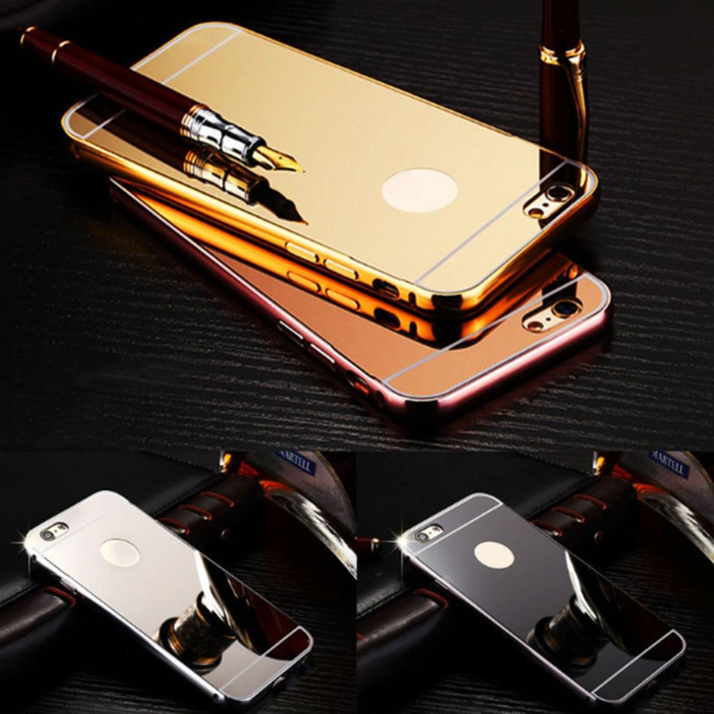 DDRR Mirror Effect Metal Plating Case For Iphone Metal Frame Protection ...
