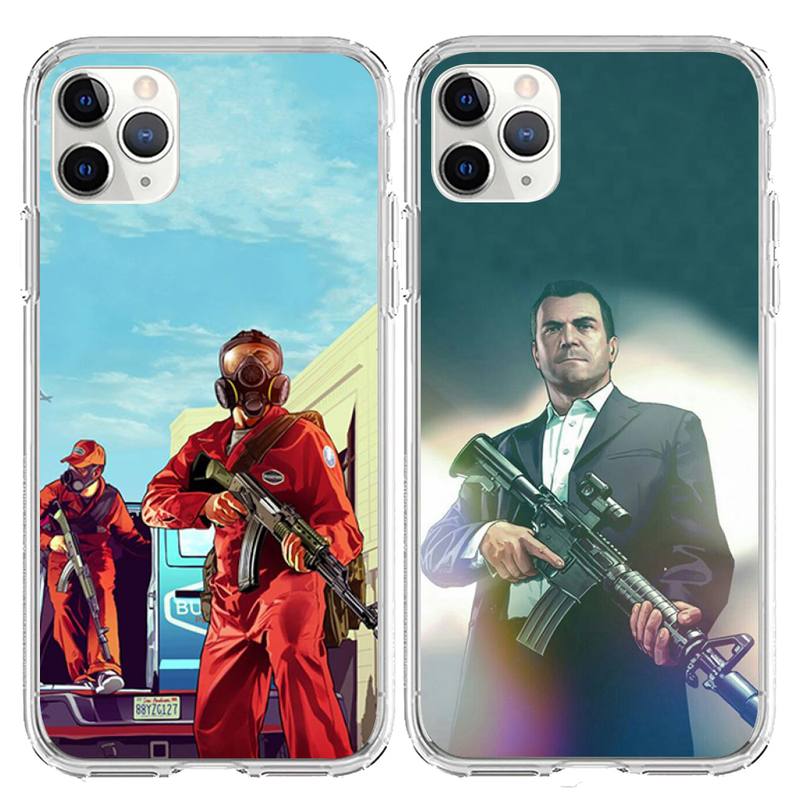 Game GTA V Phone Case For Iphone 7 8 Plus X Xs Max Xr 11 12 13 Mini Pro ...