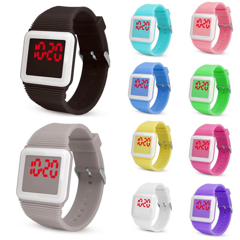 LED Jelly Band Student Watch Sports Leisure Electronic Watches Gifts ...