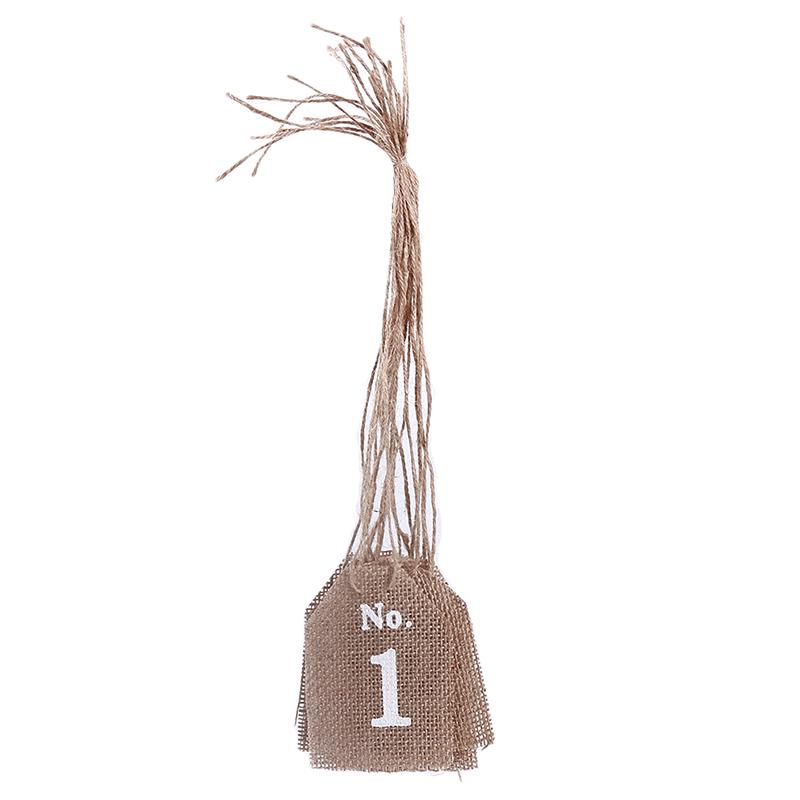 Buy Burlap Hessian Burlap Table Number Table Cards from 1 To10 Table ...