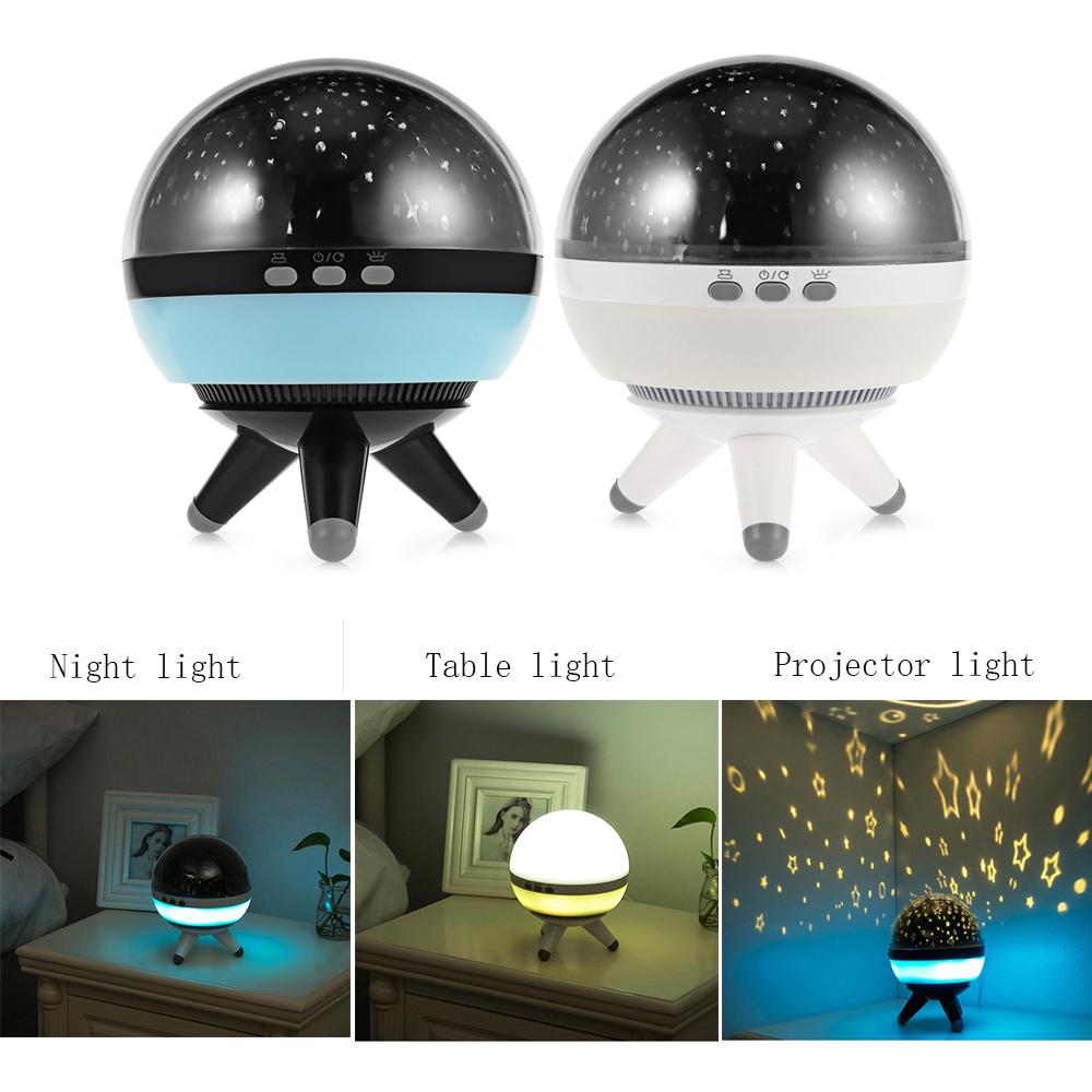 Buy LED Night Lighting Lamp By 360 Degree Star Light Rotating Projector ...
