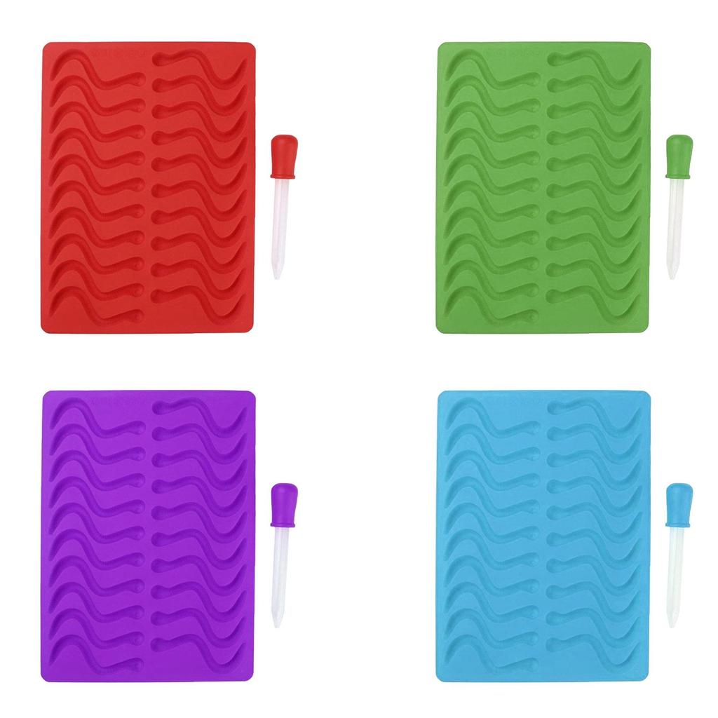 Cheap Silicone Gummy Molds|Edible Fudge Snake Jello Mold with Matching ...