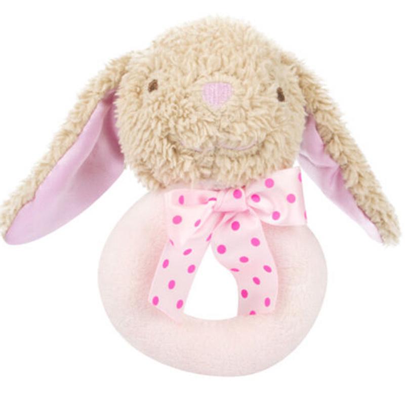 Buy Cute Plush Baby Toy Animal Hand Baby Rattle Ring Bell Toy Newborn ...