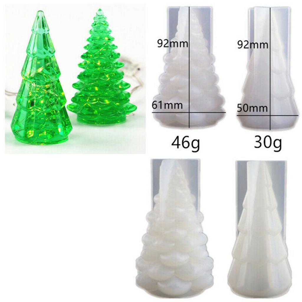 Buy Kali 2pcs Silicone Christmas Tree Light Resin Casting Mold Candle ...