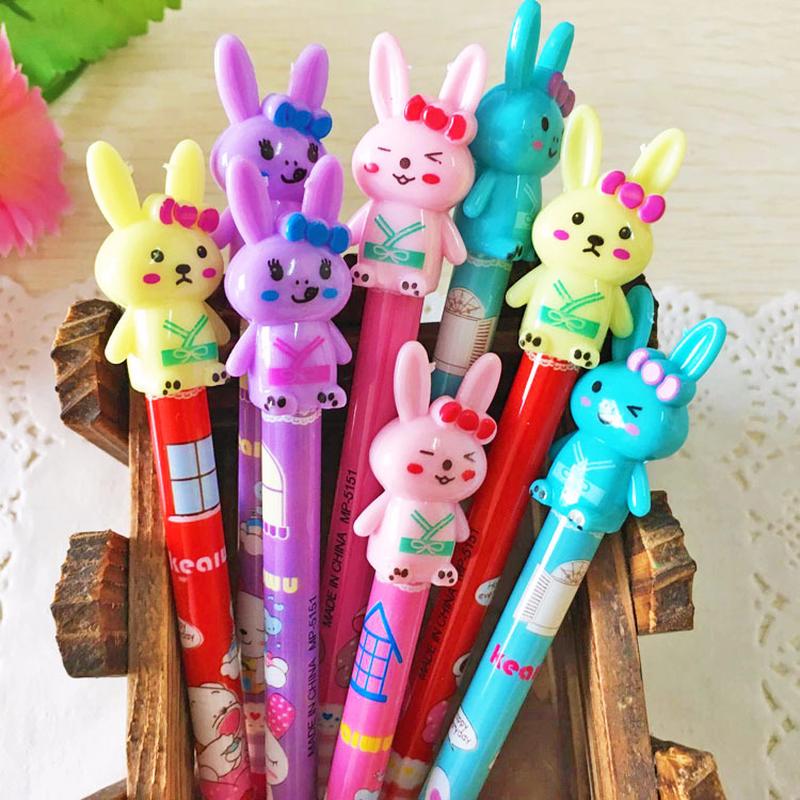 Buy 3Pcs Set Student Stationery Lovely Rabbit Automatic Pencil ...