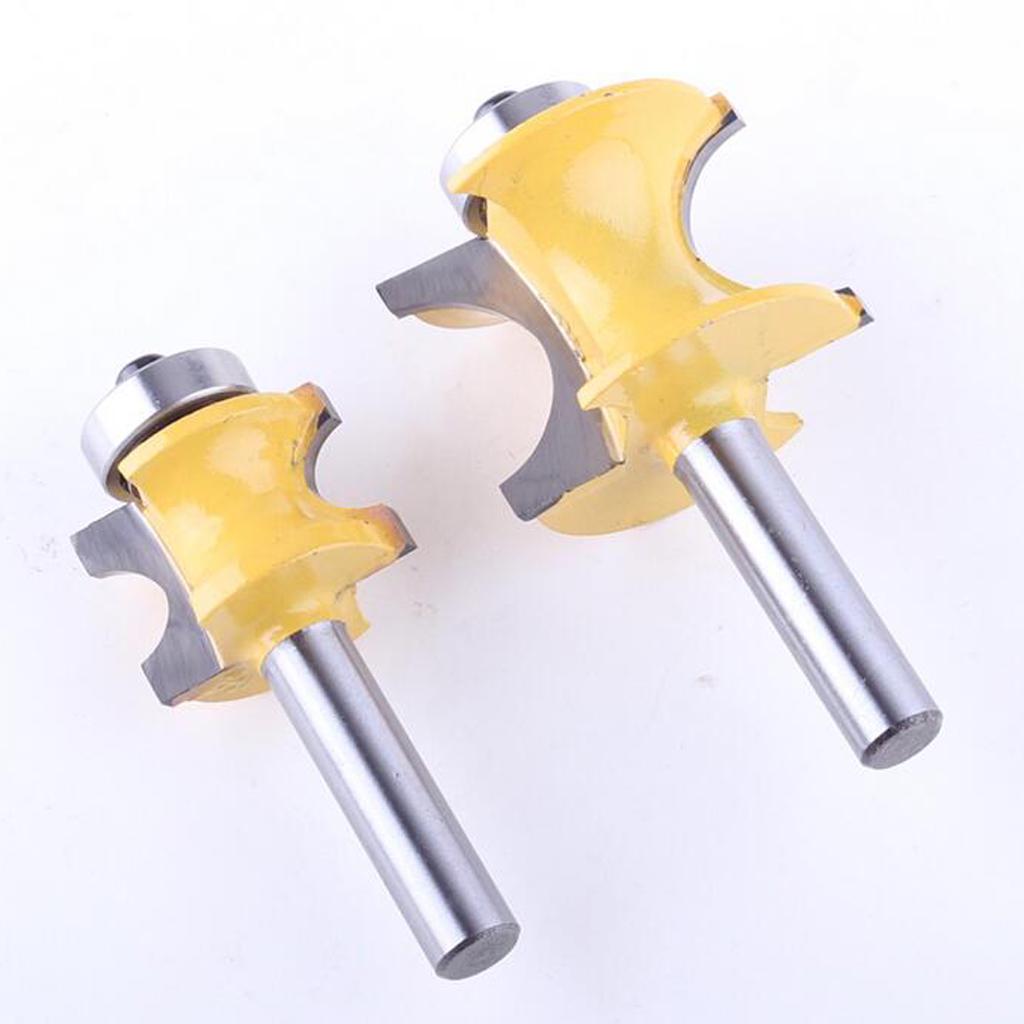 Buy 2 Pieces 8mm Shank Bullnose Router Bit C3 Carbide Tipped ...