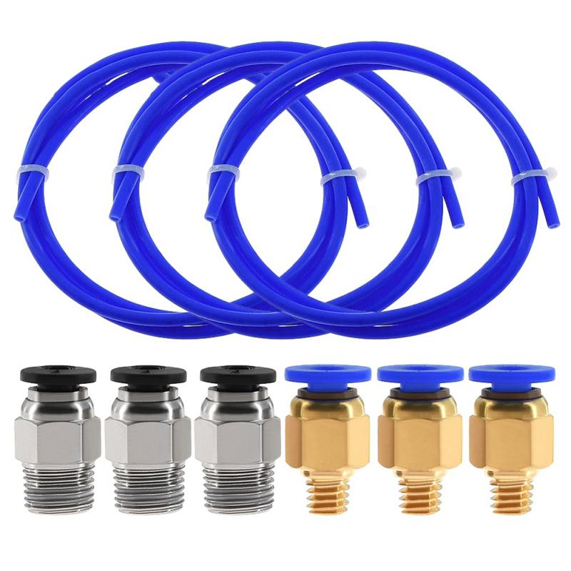 Buy 1 Set Ptfe Tube Pc4-m6 Fittings Pc4-m10 Fittings Connector Kit For ...