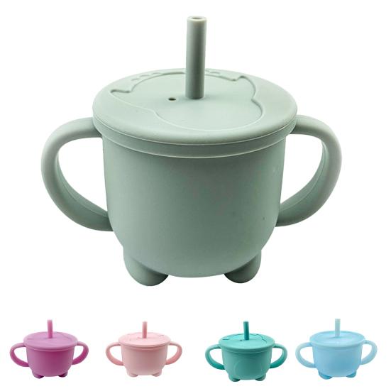 💰Kjøp 160ml Attractive Shockproof 5 Colors Water Feeding Cup Clear Scale Heat Insulation Feeding ...