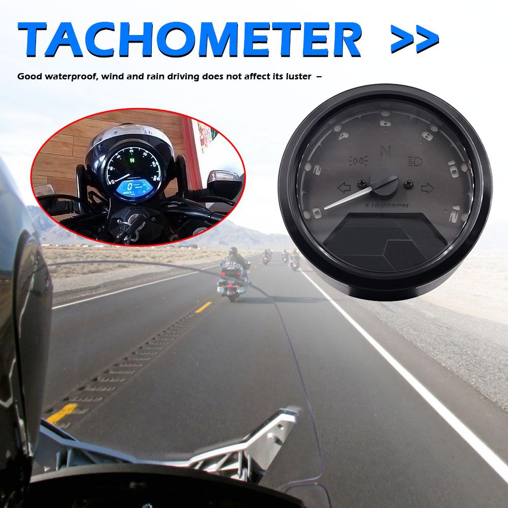 Buy Universal LCD Speedometer Odometer Tachometer Motorbike Gauge ...
