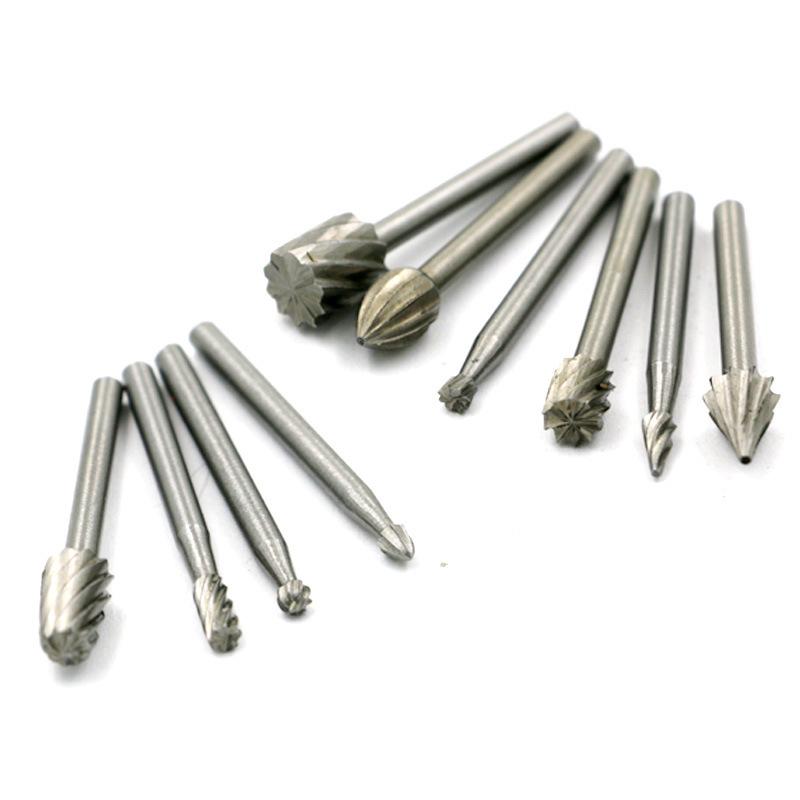 Buy 10PCS 1/8 Hss Routing Router Drill Bits Set For Dremel Carbide ...