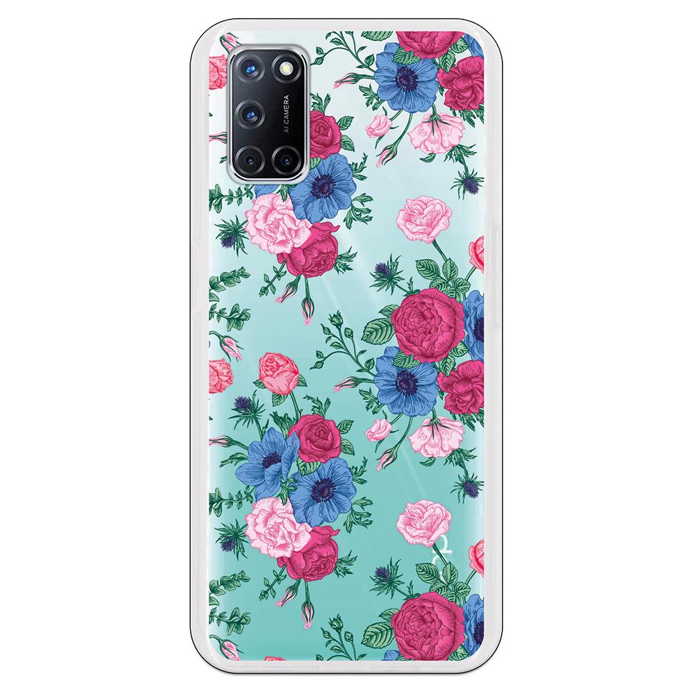 Buy Case for Oppo A52/A72/A92 - Blue and Red Flowers Pattern at ...