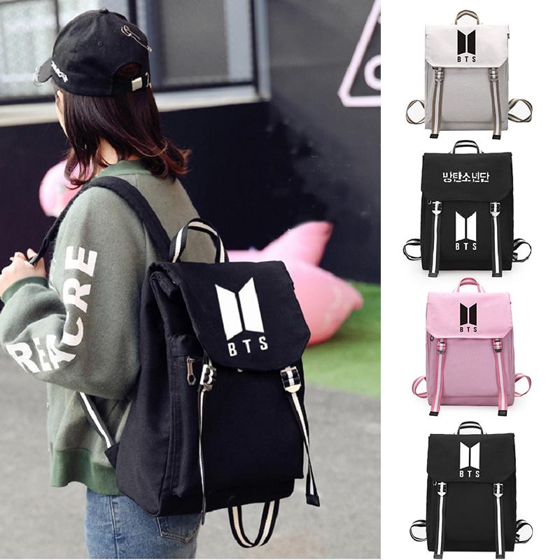 Buy Fashion Backpack BTS School Book Travel Shoulder Bag Rucksack ...