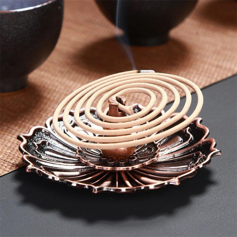 1 Set Alloy Incense Burner Lotus Base Plug Small Incense Stick Holder ...