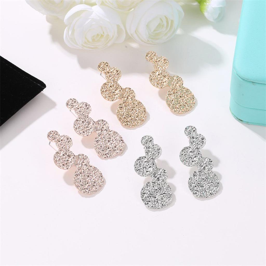 HHNN Personality Disc Vintage Stitching Earrings Women Fashion ...