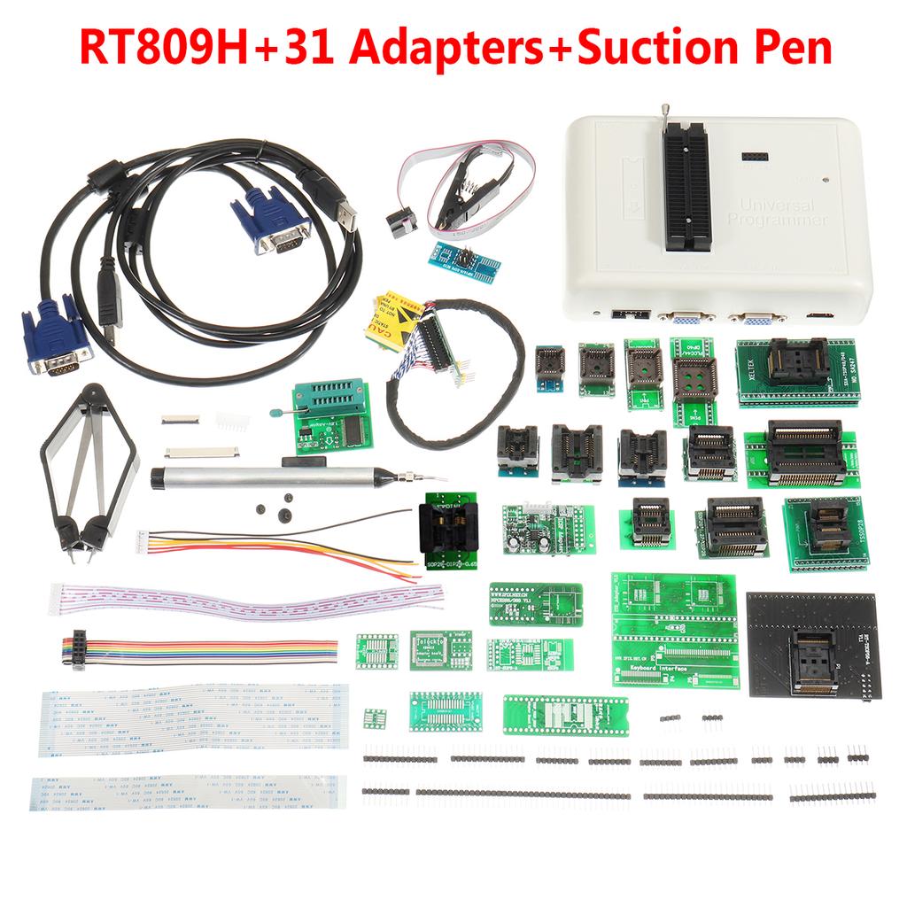 RT809H Flash Programcı EMMC-NAND +31 Kablolu Adaptörler EMMC-NAND+Emme Kalemi uygun fiyatlı ...
