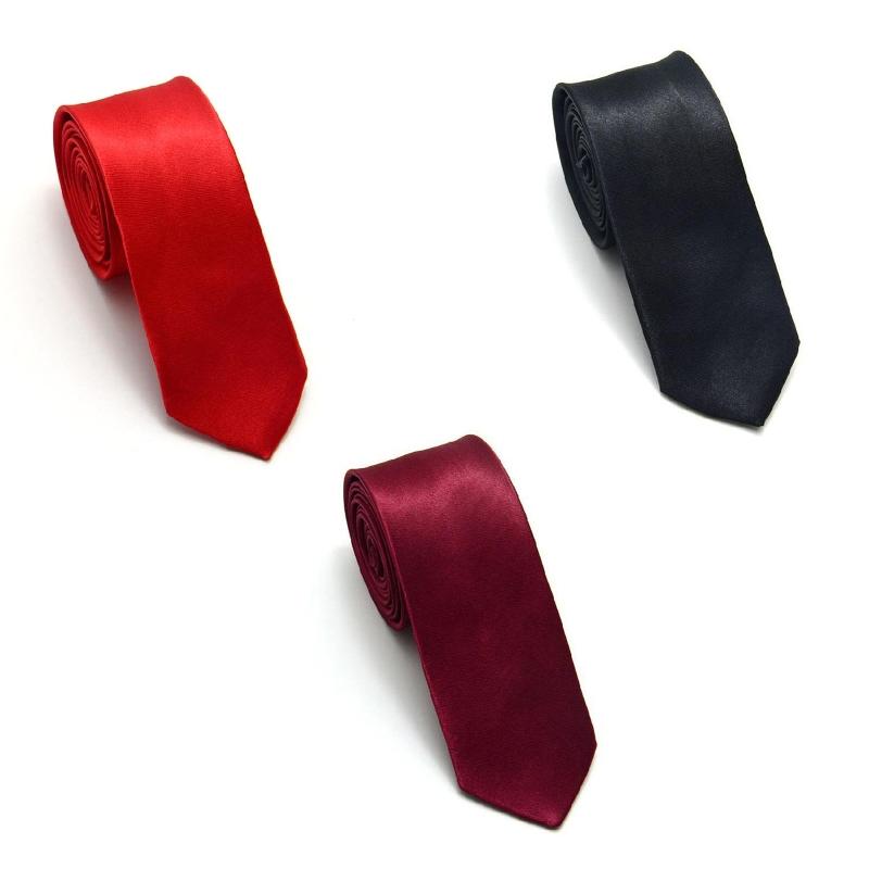 Buy Men's Slim Skinny Tie Necktie Washable Plain Solid Necktie for Men ...