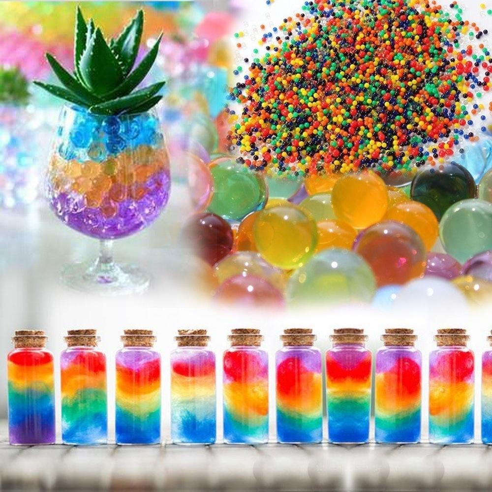 Buy 3000pcs/bag Water Beads Pearl Shaped Crystal Soil Water Beads Mud ...