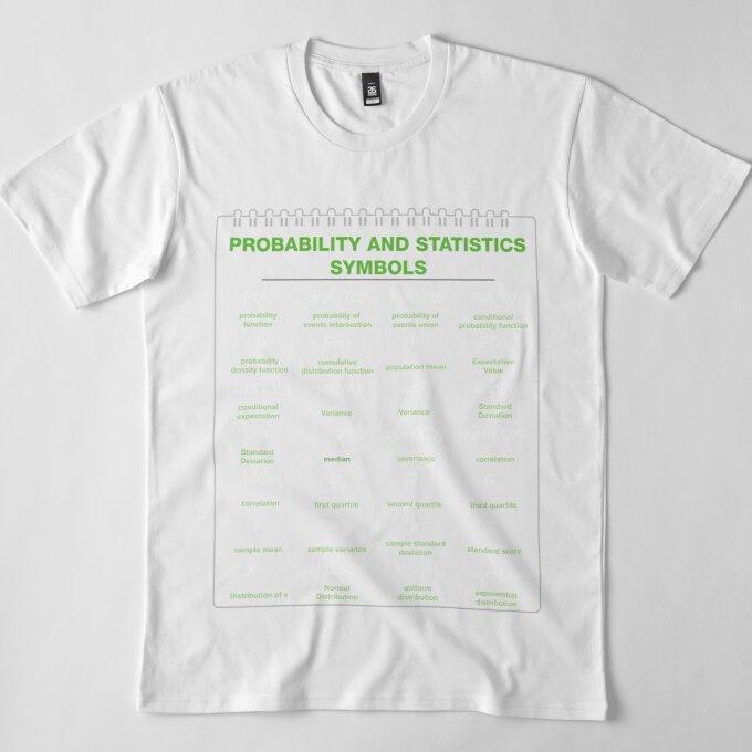 Buy Men Premium Cotton T-Shirt?Probability And Statistics Symbols Math ...