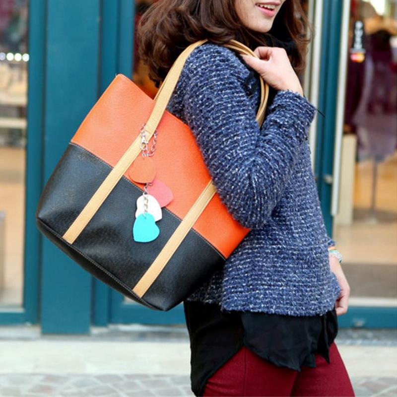 Buy Charm Korean Handbag Fashion Bag Female Peach Heart Cute Pendant ...