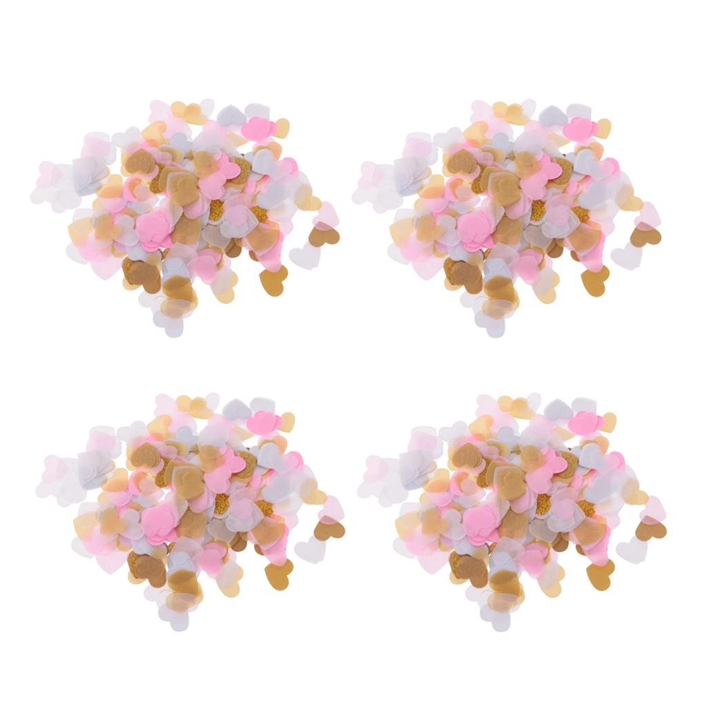 Buy 4 Packs Wedding Paper Confetti Table Heart Throwing Decor Craft at ...