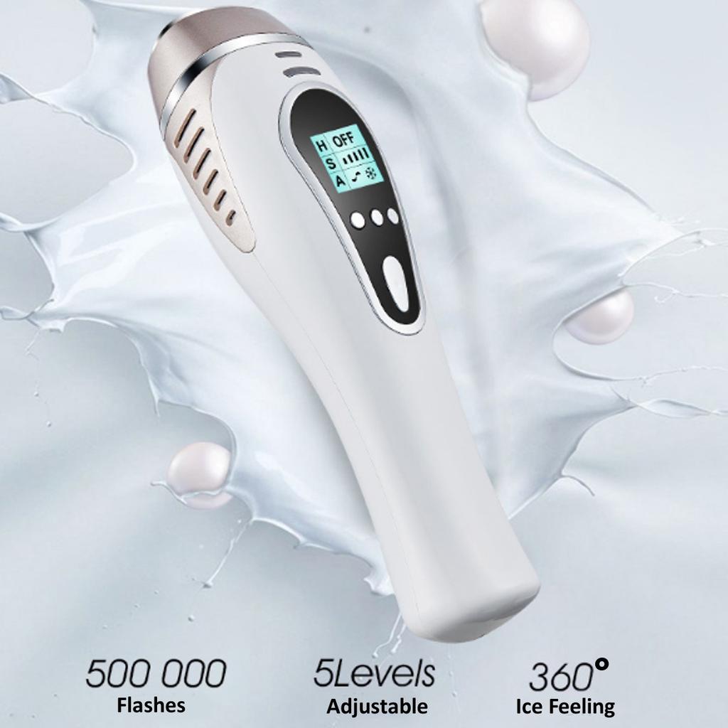 Buy 50,0000 Flashes 5 Levels IPL Laser Hair Removal 360°Freezing Ice ...