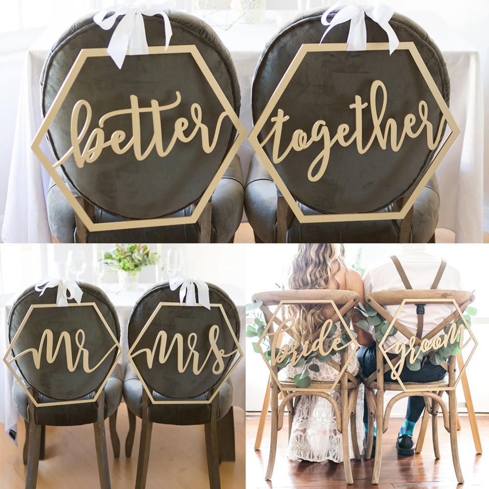 Satın alın Wooden Hanging Signs Chair Banner DIY Chair Decor for ...