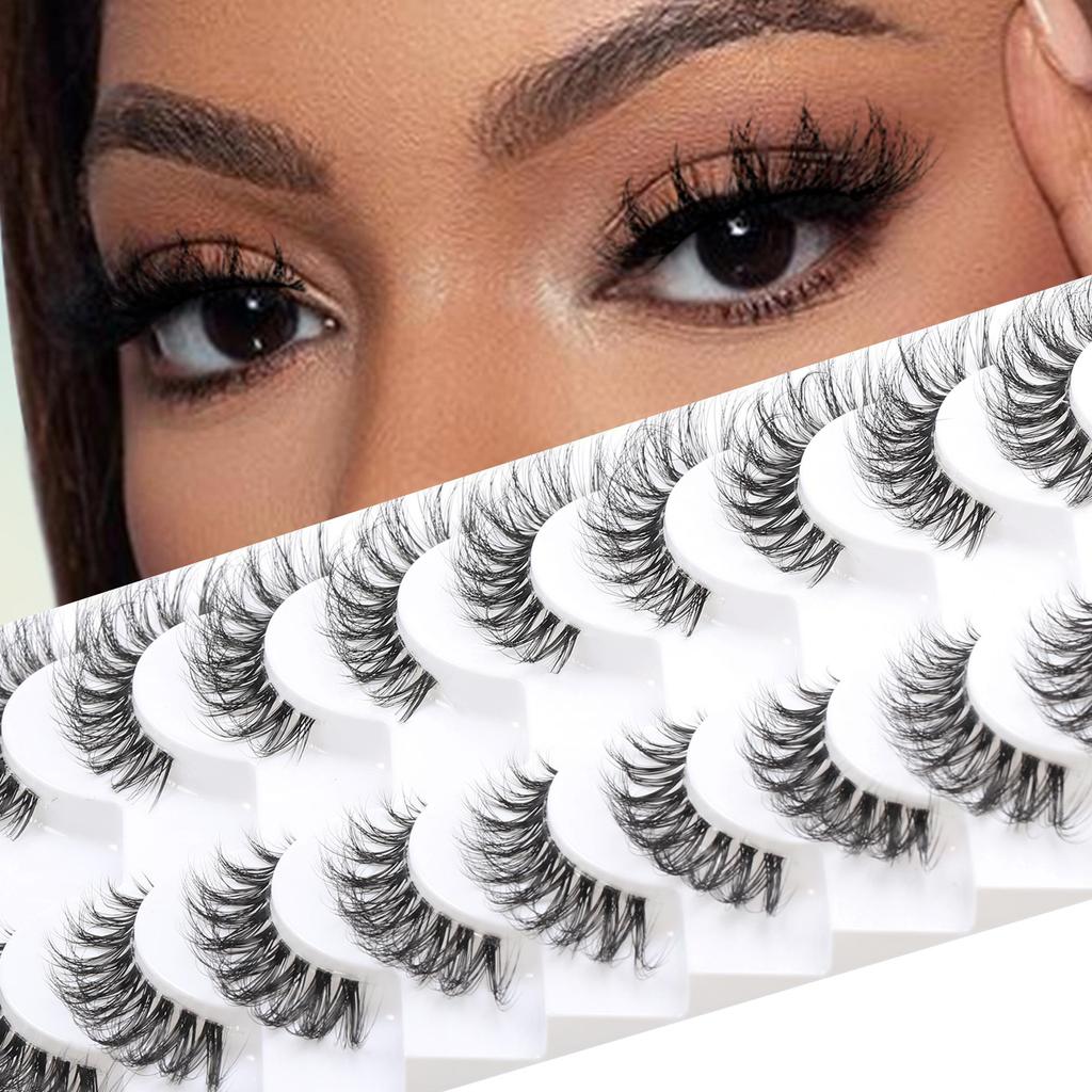 Buy Faux Mink Lashes Fluffy Curly False Eyelashes Cosplay Lashes Manga ...