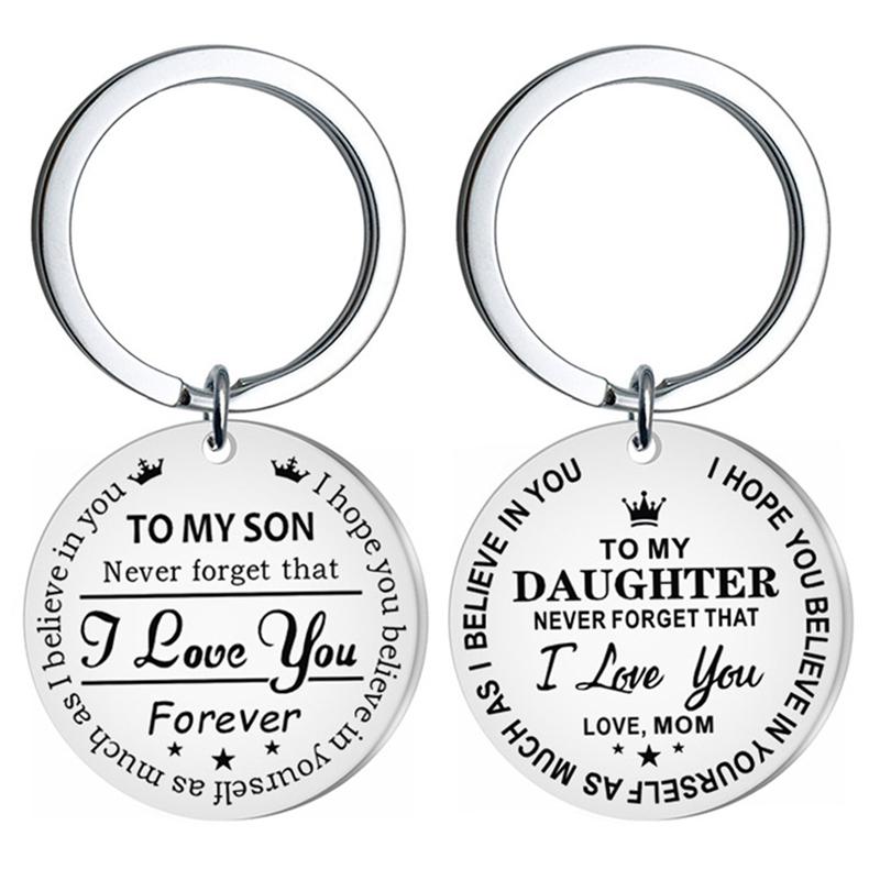 Buy Tag Keychain English Lettering Titanium Steel Keychain at ...