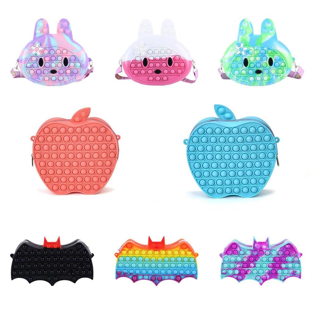 Buy New Large-Size Fingertip Toys Push Bubble Popet Pendant Bag Popp It ...