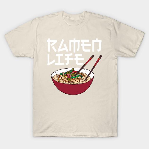 Buy Men Premium Cotton Harajuku T Shirt Ramen Noodles Ramen Life Anime ...